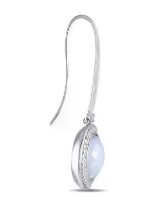 CASATO 18kt White Gold Chalcedony Drop Earrings