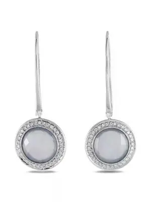 CASATO 18kt White Gold Chalcedony Drop Earrings