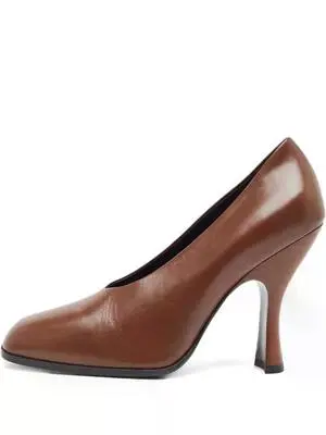 THE ROW Leather Square-toe Pumps