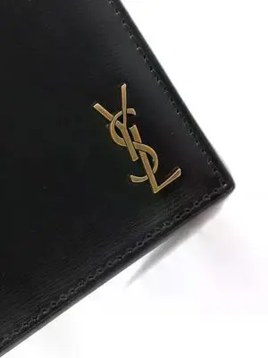 Saint Laurent Tiny Cassandre Logo Bi-fold Wallet