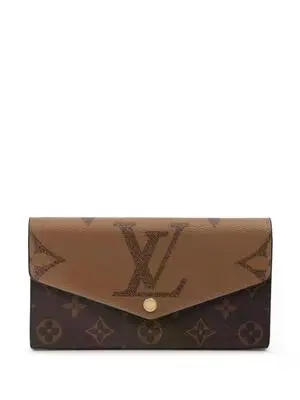 LOUIS VUITTON 2021-2025 Monogram Sarah Reverse Wallet Long Wallets - Brown