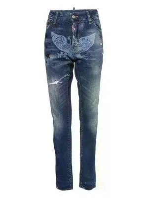 Dsquared2 Distressed Straight-leg Jeans