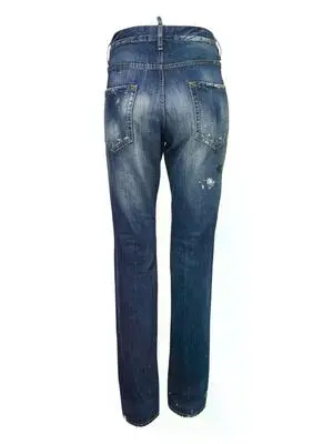 Dsquared2 Distressed Straight-leg Jeans