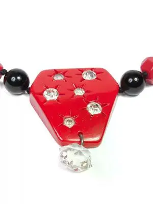 Vintage 1980s Bead-embellished Necklace