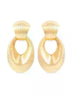 SUSAN CAPLAN 1980s Door-knocker Earrings - Gold