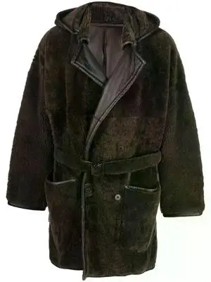 Gianfranco Ferre 1990s Shearling Hooded Coat