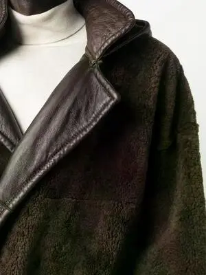 Gianfranco Ferre 1990s Shearling Hooded Coat