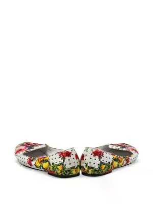 Dolce & Gabbana Floral-print Ballerina Flats
