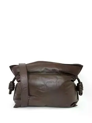 Loewe Flamenco Leather Clutch Bag - Brown