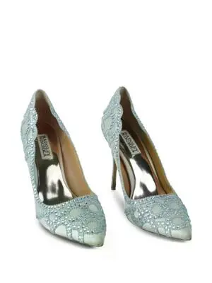 Badgley Mischka 110mm Embellished Satin Pumps