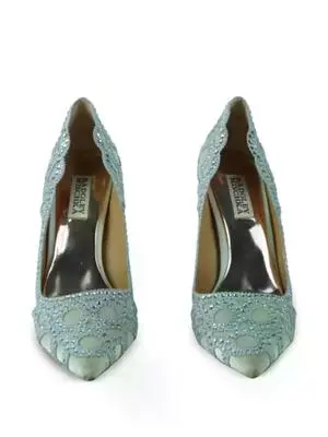 Badgley Mischka 110mm Embellished Satin Pumps