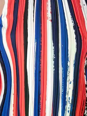 DION LEE Pleated Striped Tank Top