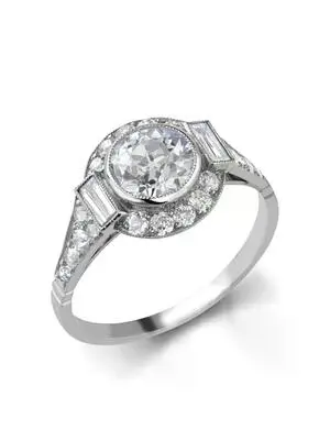 PRAGNELL Antique Diamond Platinum Ring - White