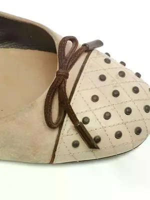 TOD'S Stud-embellished Ballet Flats
