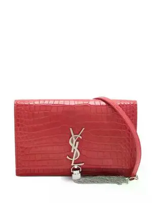 Saint Laurent Croc Effect Shoulder Bags