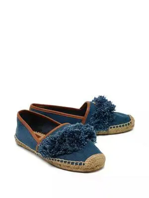 Tory Burch Fringed Canvas Espadrilles