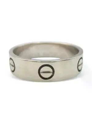 Cartier 2010s 18k White Gold Love Ring Silver