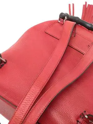 Gucci 2000-2020s Bamboo Flap Backpack - Red