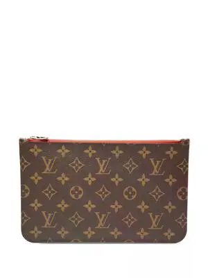 LOUIS VUITTON 1990-2025 Monogram Neverfull Pouch - Brown