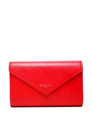 Balenciaga 2020s Leather Zip Wallet - Red