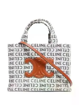 Celine Cabas Thais Tote Bag - White
