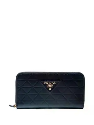 Prada 2020-2025 Triangle-logo Zip Wallet - Black