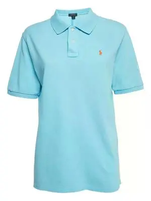 Polo Ralph Lauren Polo Pony-embroidered Polo Top - Blue