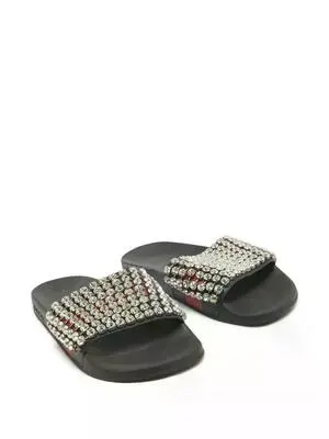 Gucci Rhinestone-embellished Leather Sandals