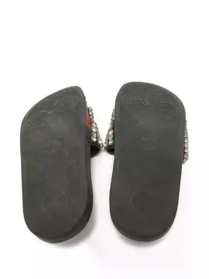 Gucci Rhinestone-embellished Leather Sandals