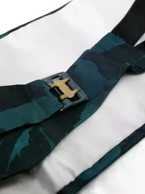 Saint Laurent Pre-owned 1990s Abstract Print Silk Smoking Belt