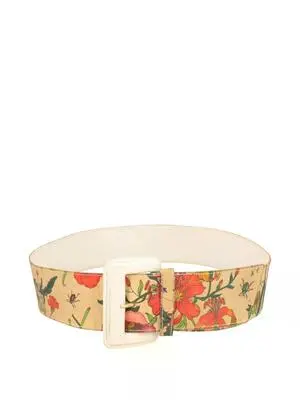 Gucci Flora Maxi Belt - Neutrals