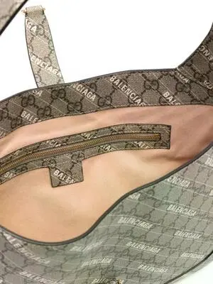 Gucci The Hacker Project Gg Supreme Jackie 1961 Tote Bag - Neutrals