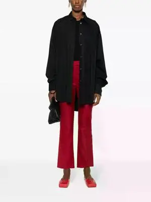John Galliano 1990s Straight-leg Wool Trousers - Red