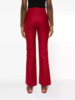 John Galliano 1990s Straight-leg Wool Trousers - Red