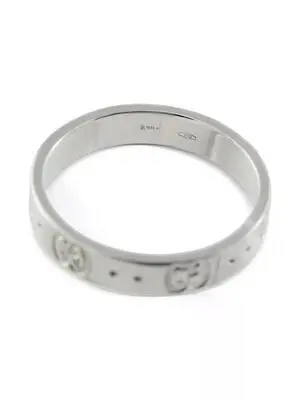 Gucci 18k White Gold Icon Ring - Silver