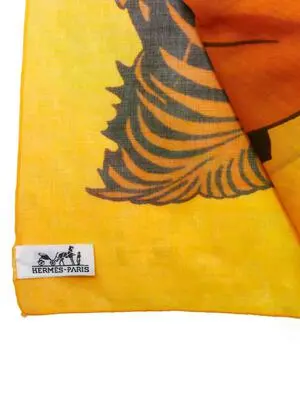 Hermès 1990s Tiger-print Scarf