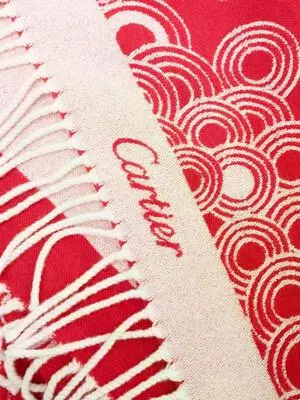 CARTIER Circular Pattern Cashmere Scarf