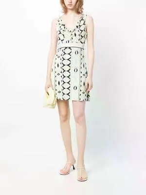Emilio Pucci Geometric-pattern Belted Mini Dress