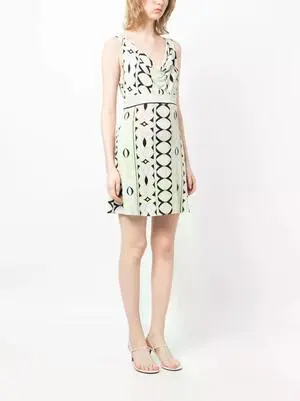 Emilio Pucci Geometric-pattern Belted Mini Dress