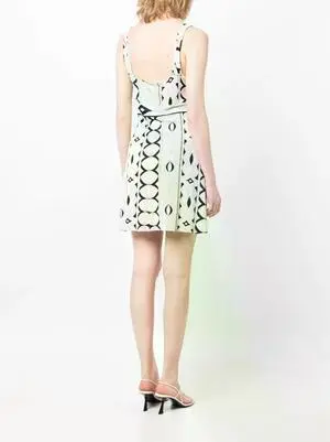 Emilio Pucci Geometric-pattern Belted Mini Dress