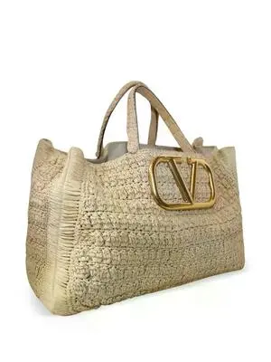 Valentino Garavani Vlogo Signature Crochet Tote Bag