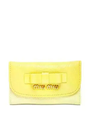 Miu Miu 2010-2015 Ribbon Key Case - Yellow