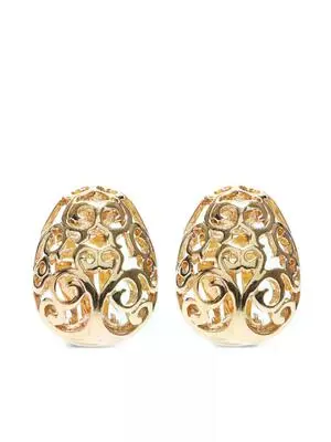 Saint Laurent 1990s Dome Clip-on Earrings - Gold