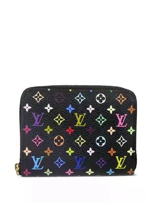 LOUIS VUITTON Monogram Print Compact Wallet - Black