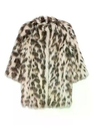 Prada Leopard-print Faux-fur Coat