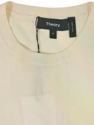 Theory Crew-neck Ribbed-trim Sweater - Neutrals