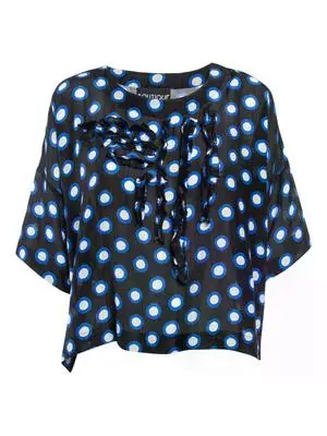Moschino Polka Dot-print Ruffled Blouse