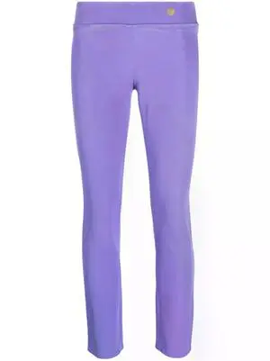 Versace 2000s Logo-plaque High-waisted Leggings - Purple