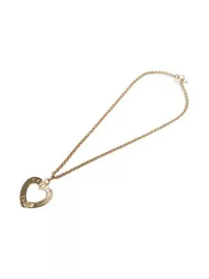 Celine 1990s Heart Pendant Necklace - Gold