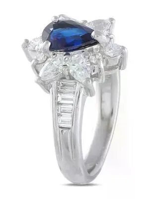 LB EXCLUSIVE Platinum Diamond And Sapphire Ring